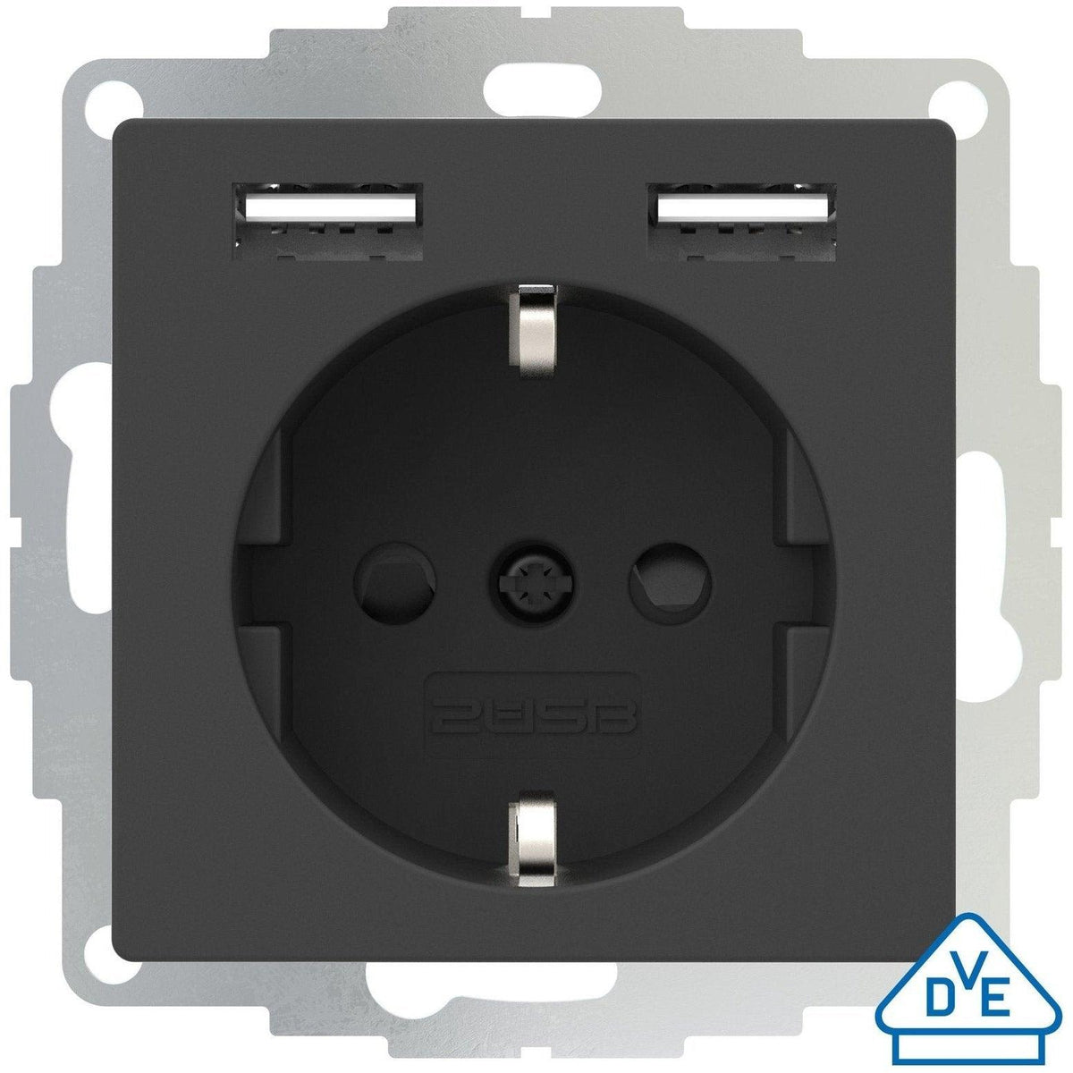 2USB 106206 USB-Steckdose, anthrazit, mit Kinderschutz | Sanos ...